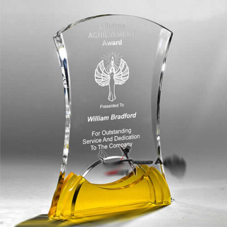 Unique Arc Horizon Crystal Award Plaques - Eloquent Gift